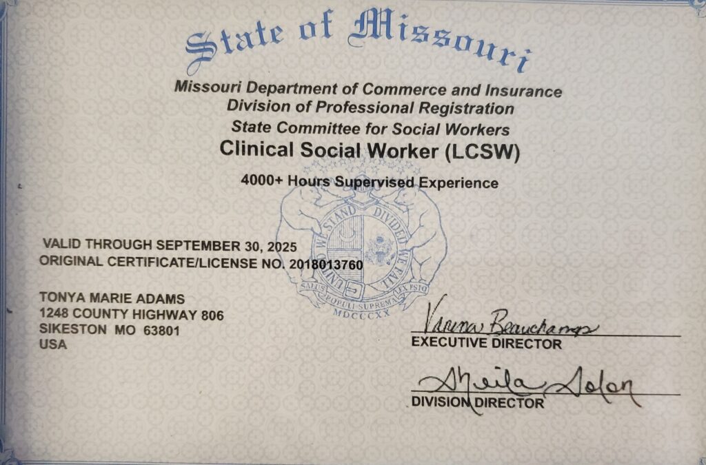 Tonya Adams, LCSW | Missouri Academy for Child Trauma Studies